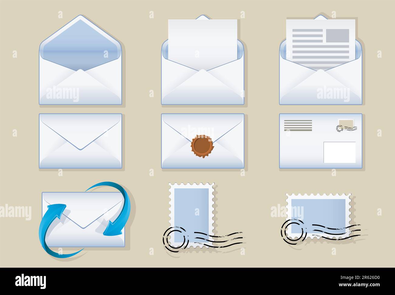 Envelope icons Stock Vector Images - Alamy