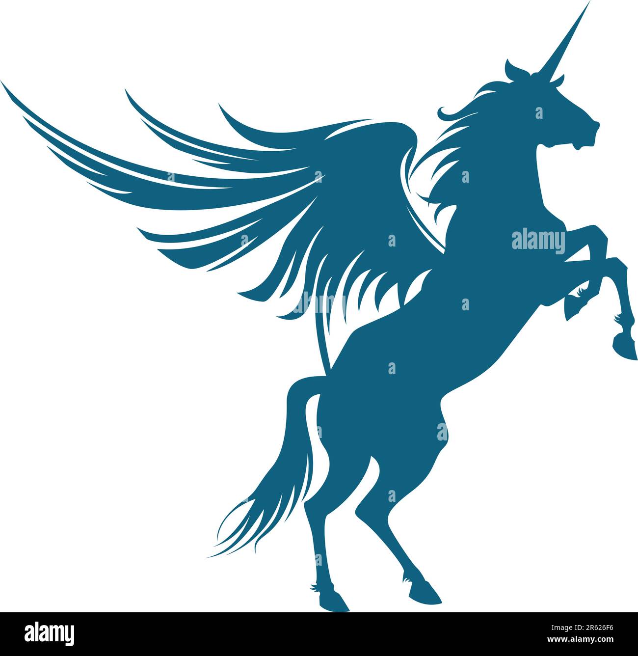 Detailed pegasus silhouette pattern design Stock Vector Image & Art - Alamy
