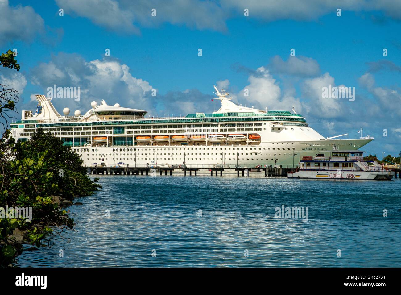 Grandeur of the Seas, Cruise Ship Port, St Johns, Antigua Stock Photo ...