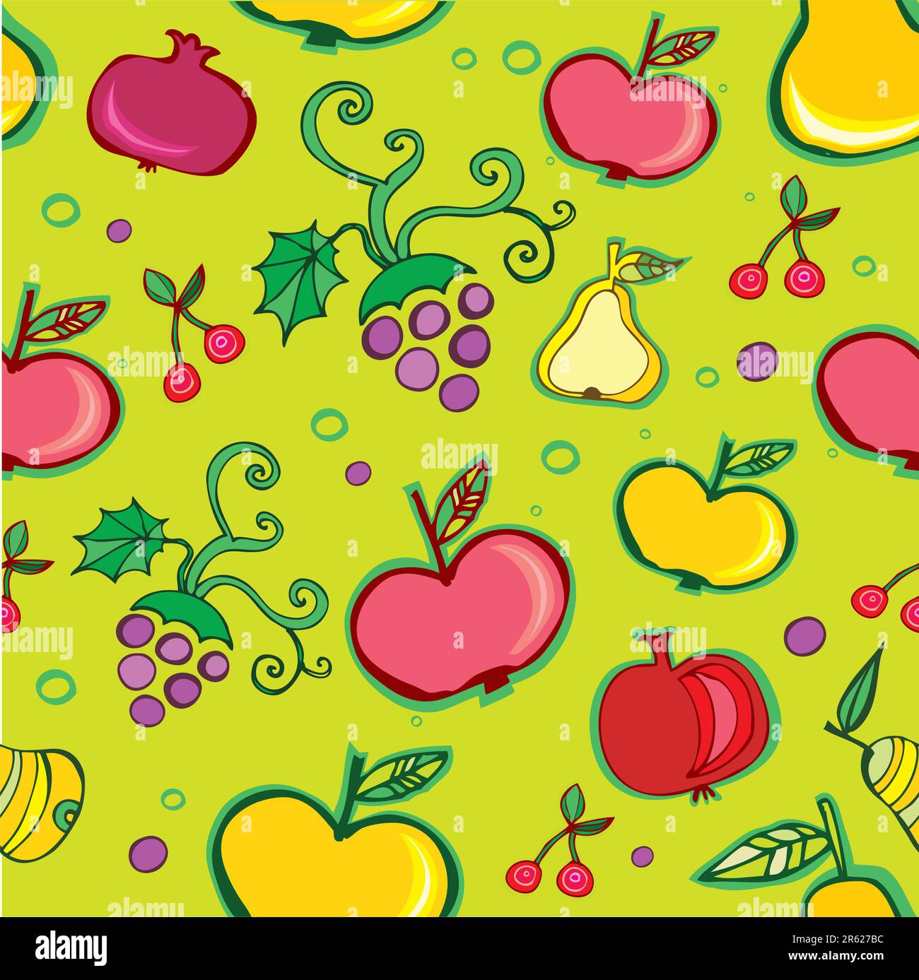 Vector seamless pattern of fruits Stock Vector Image & Art - Alamy