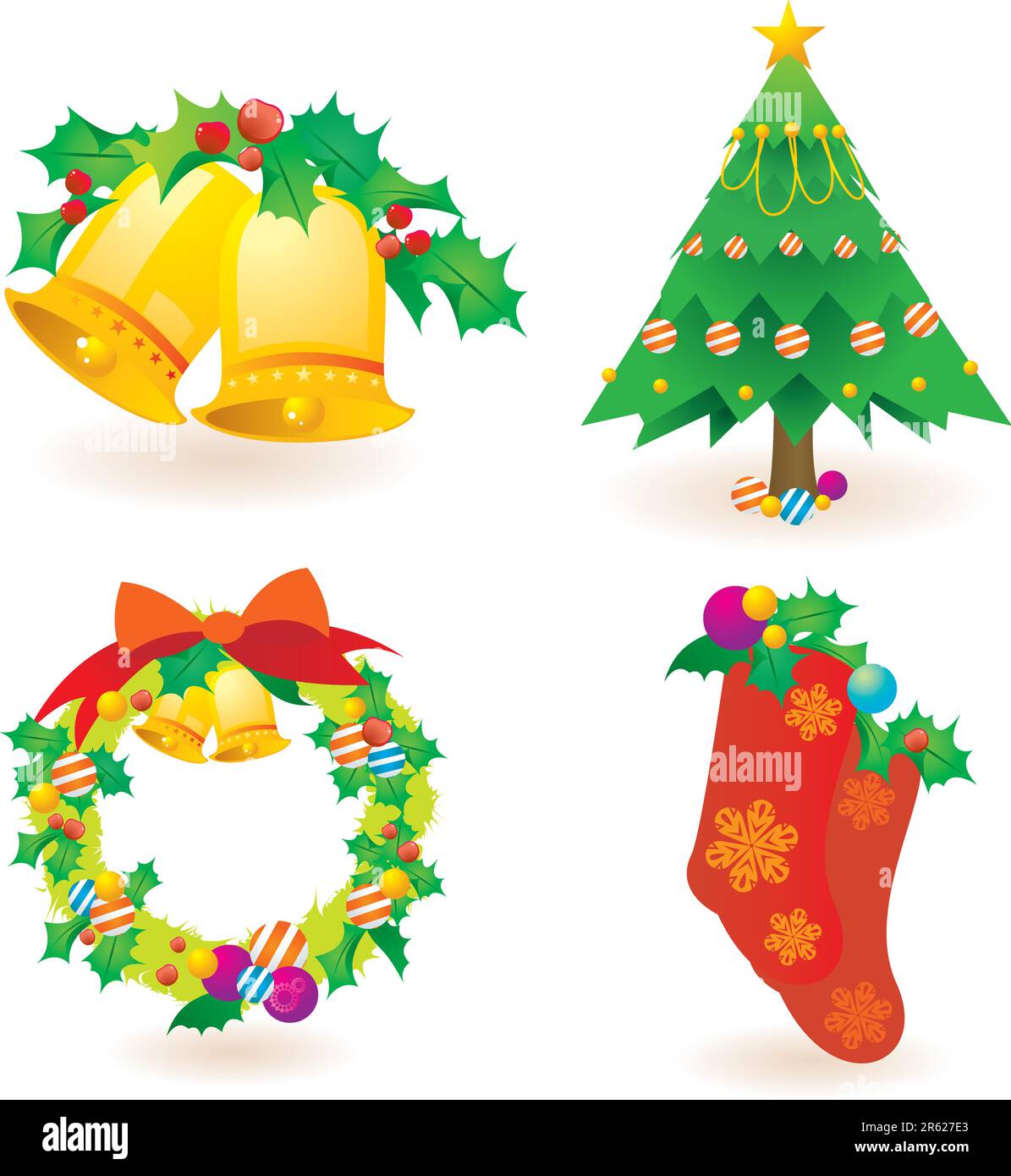 Snowy background illustration Cut Out Stock Images & Pictures - Alamy