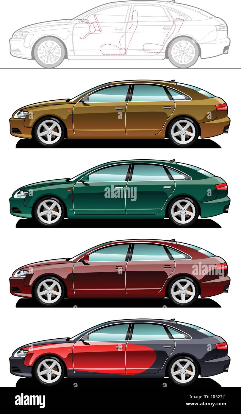 Liftback. part of my collections of Car body style. Simple gradients ...