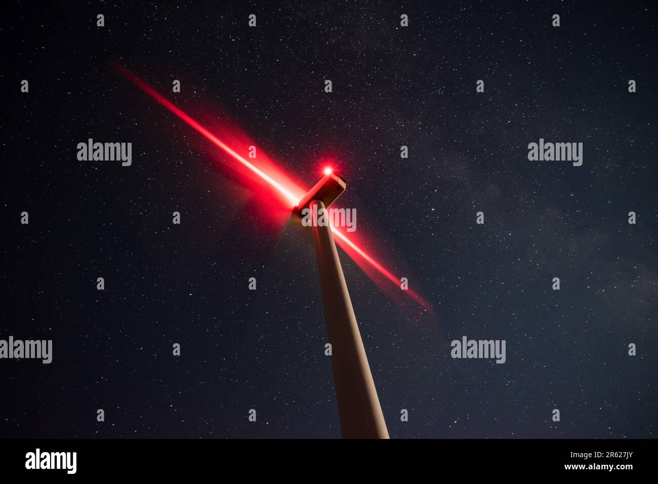 Night photo of windmill and stars with abstract lighting Stock Photo ...