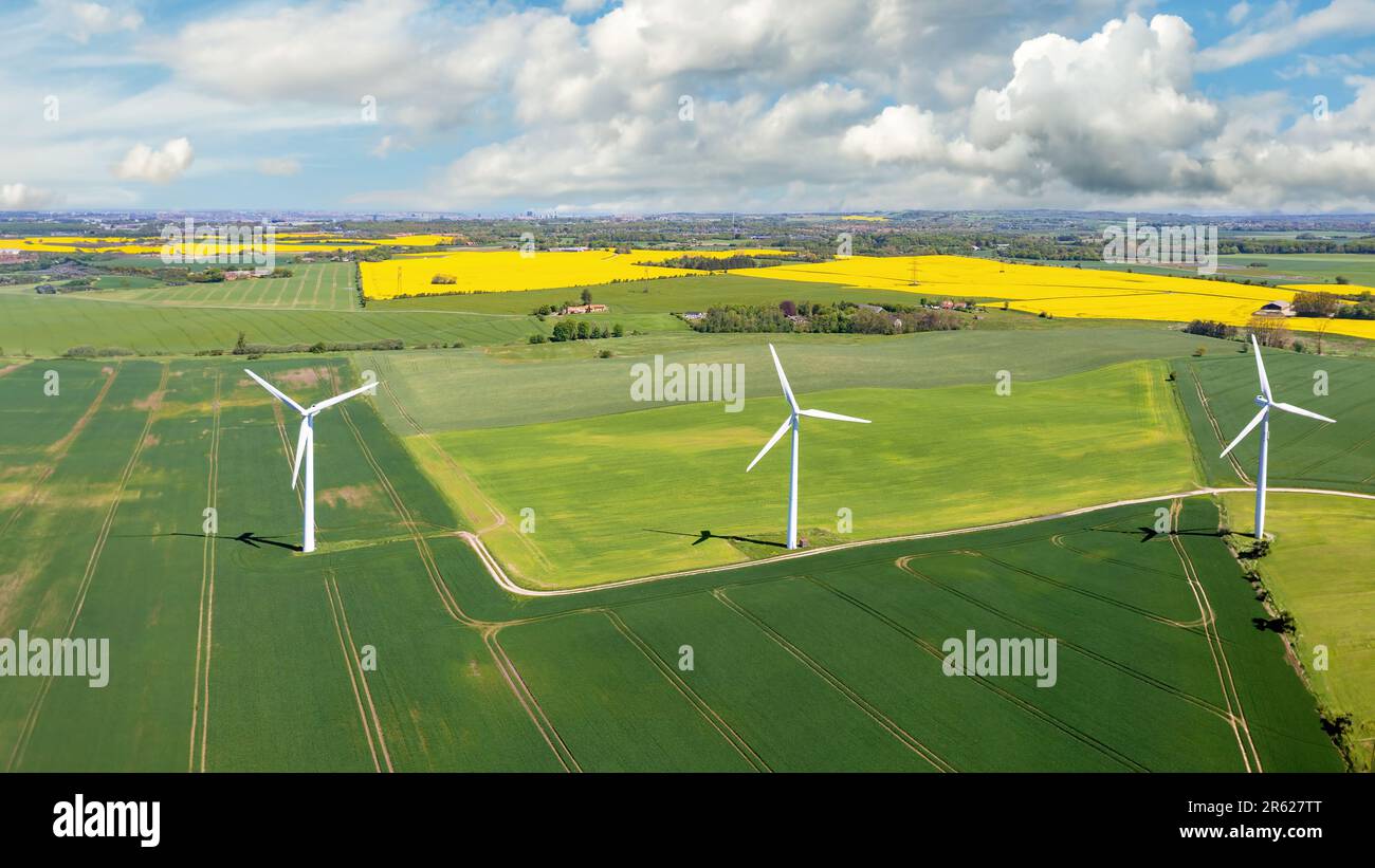 Wind turbines in Denmark generating electricity Stock Photo - Alamy