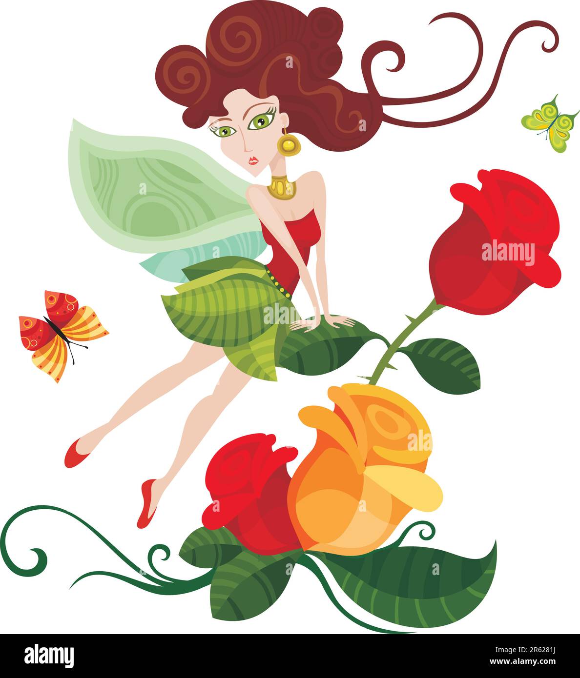 Cute fairy crown flowers Stock Vector Images - Alamy