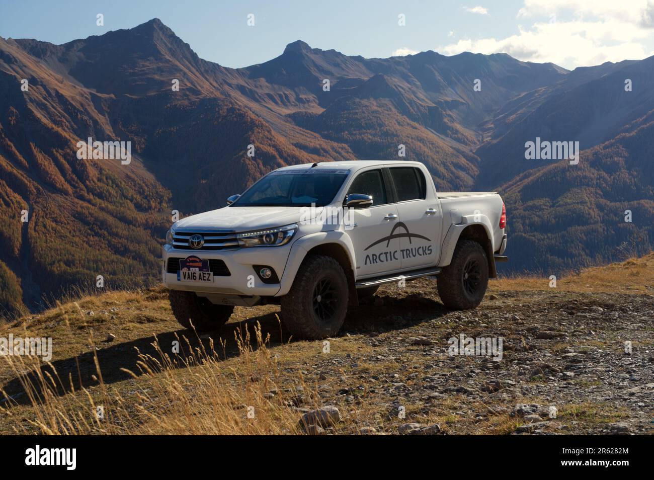Toyota Hilux AT37 Arctic Truck competing in the Traversee du Champsaur ...
