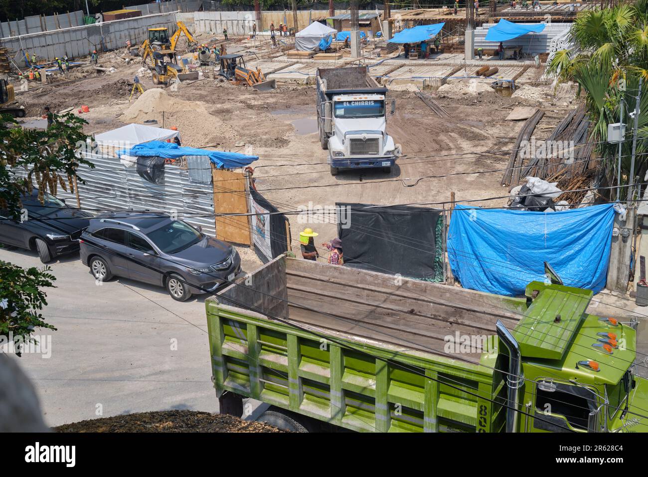 Construction Site in Puerto Morelos Yucatan Mexico Stock Photo - Alamy