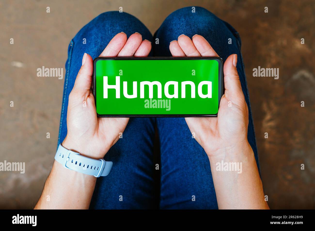 In this photo illustration, the Humana Inc. logo is displayed on a ...
