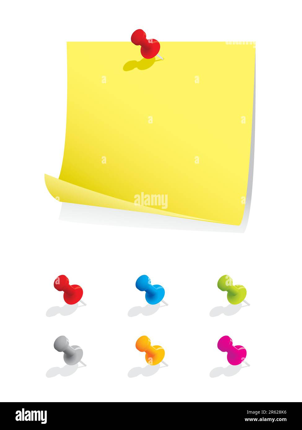 Colourful pins Stock Vector Images - Alamy