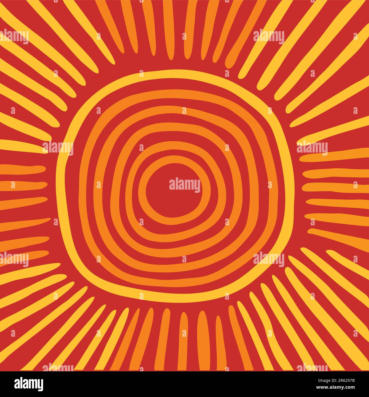 Australian aboriginal art sun Stock Vector Images - Alamy