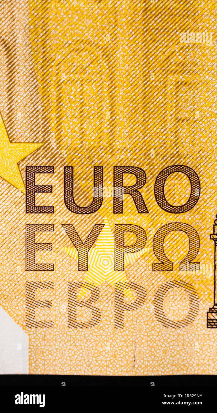 EURO currency. Europe inflation, EUR money. European Union currency ...