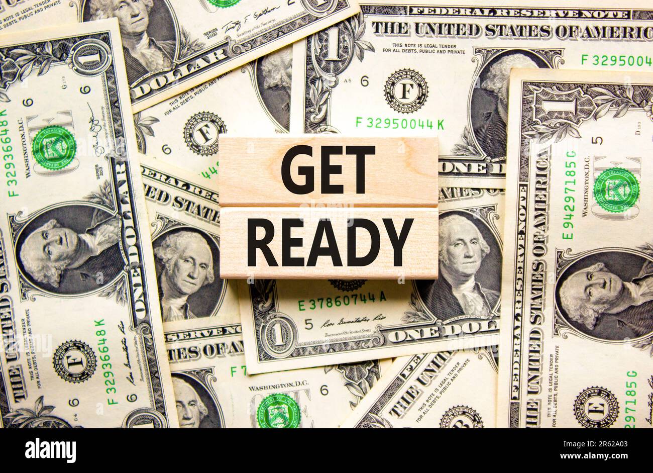 Get ready symbol. Concept words Get ready on wooden blocks on a ...