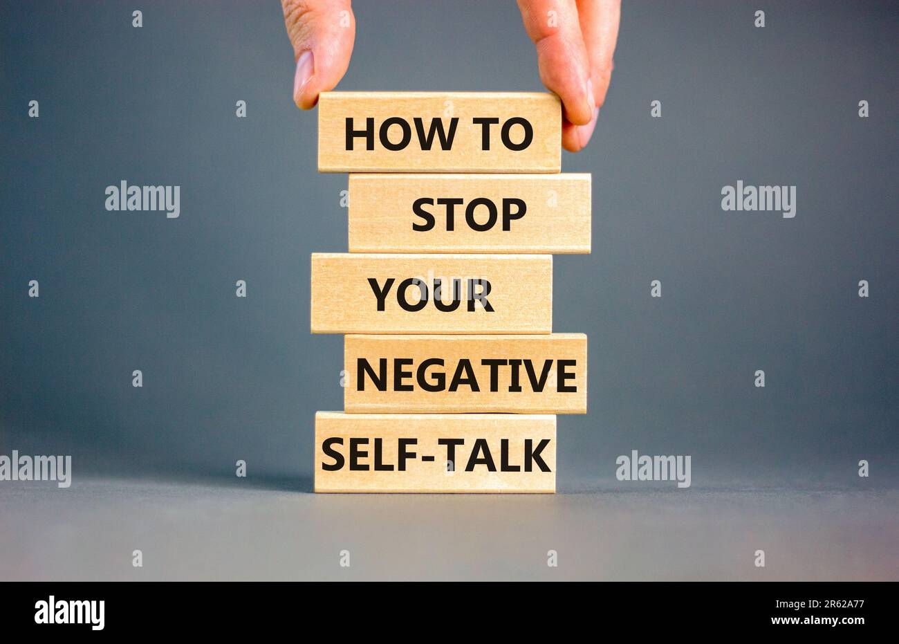 Stop negative self-talk symbol. Concept words How to stop your negative ...