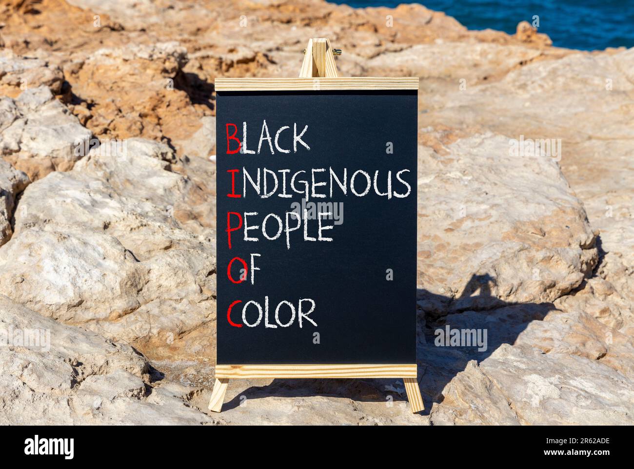 BIPOC black indigenous people of color symbol. Concept words BIPOC ...