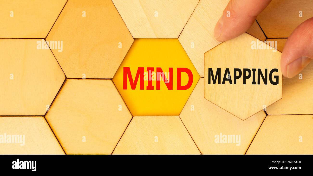 Mind mapping symbol. Concept words Mind mapping on beautiful wooden ...