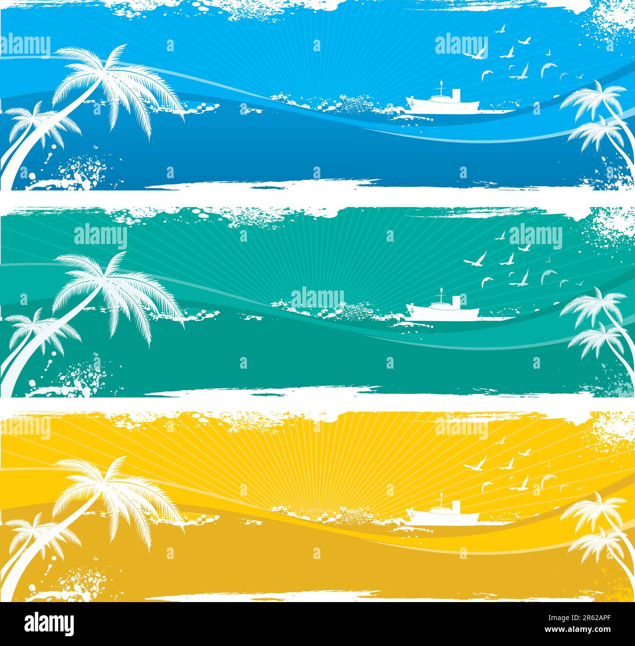 Seaside landscape view Stock Vector Images - Alamy