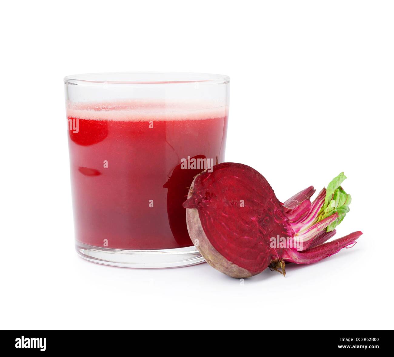 Glass of fresh beetroot juice isolated on white background Stock Photo ...