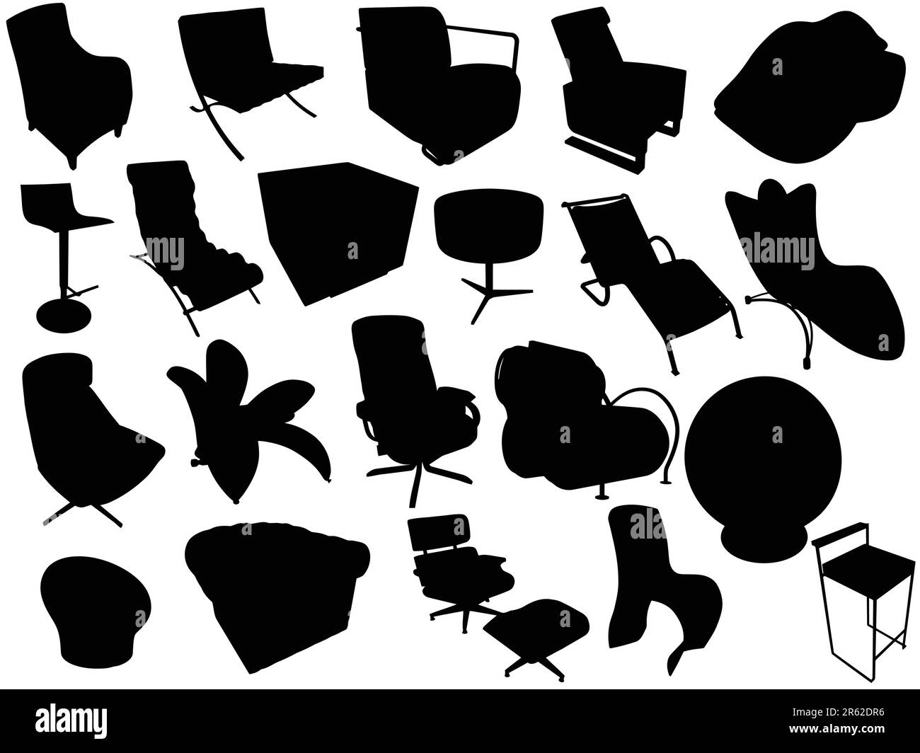 Chair silhouette graphics hi-res stock photography and images - Alamy