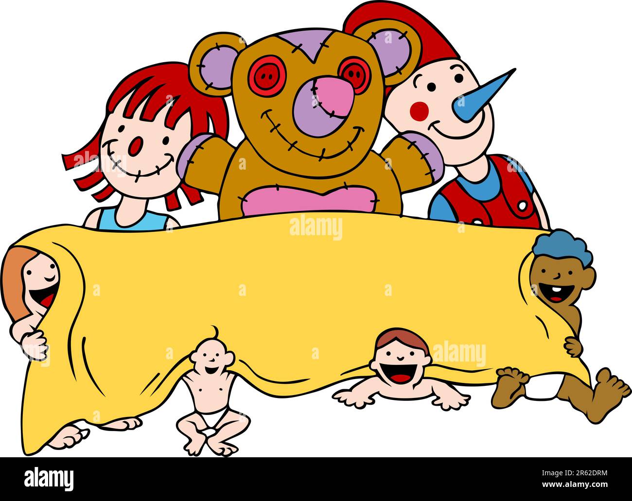 Interracial toddler Stock Vector Images - Alamy