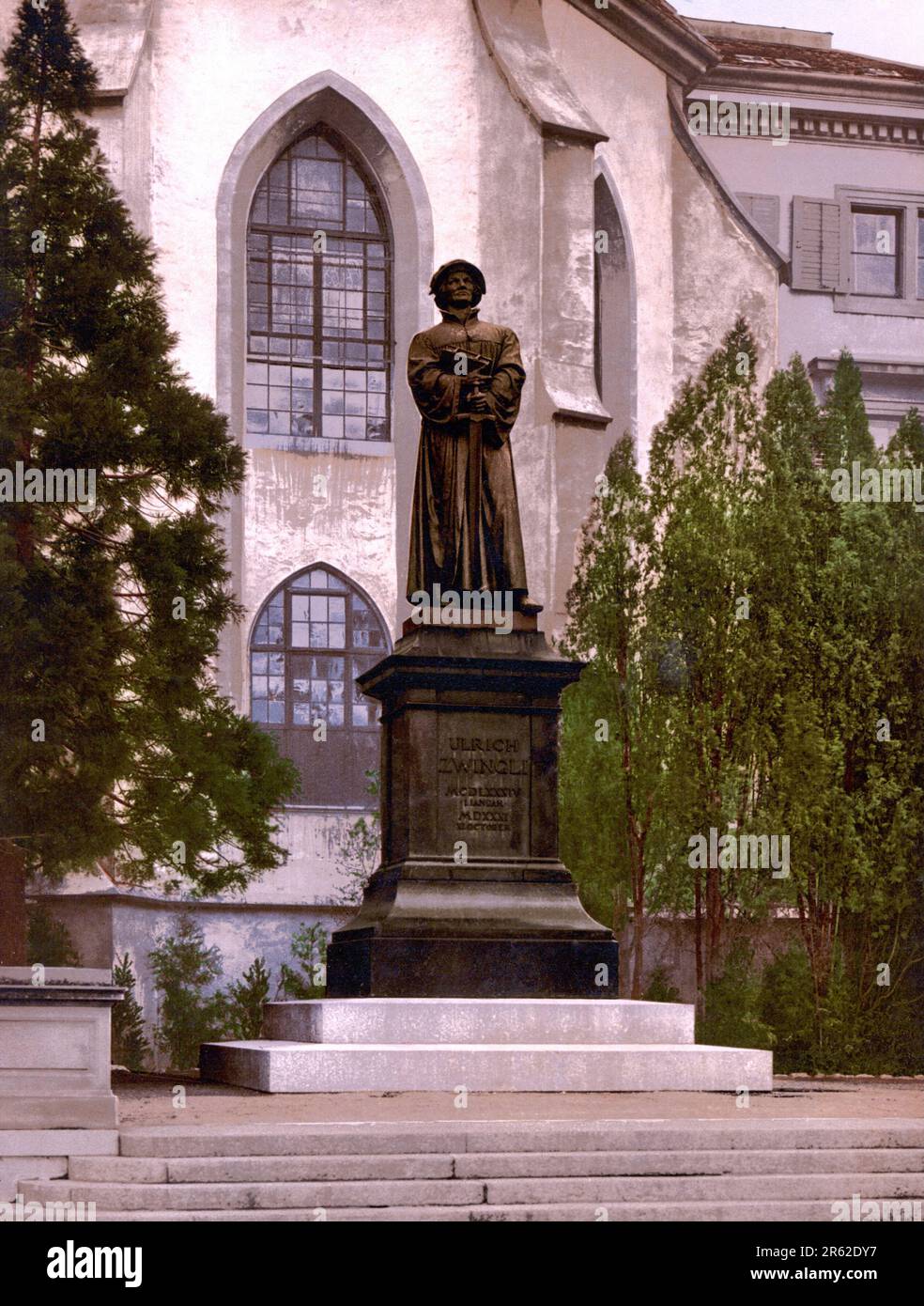 Ulrich Zwingli Monument, Zürich, Switzerland 1890 Stock Photo - Alamy