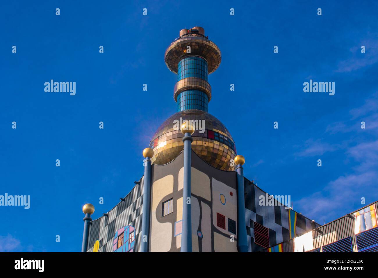 vienna, austria, 15 may 2023 the spittelau waste incineration factory ...