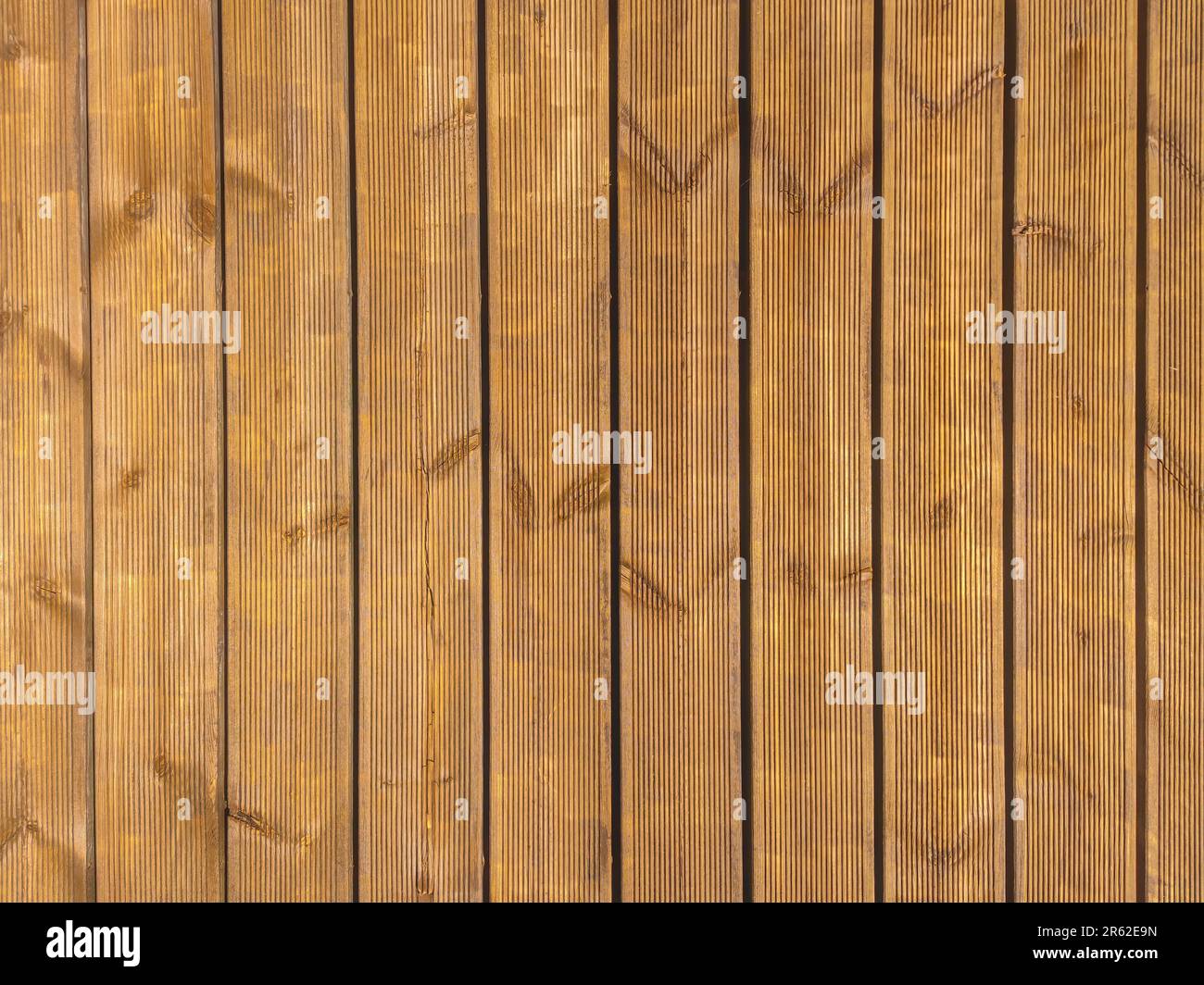 Siberian larch fluted wood terrace impregnated with oil before painting ...