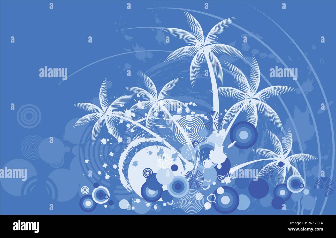 Palm tree view night Stock Vector Images - Alamy