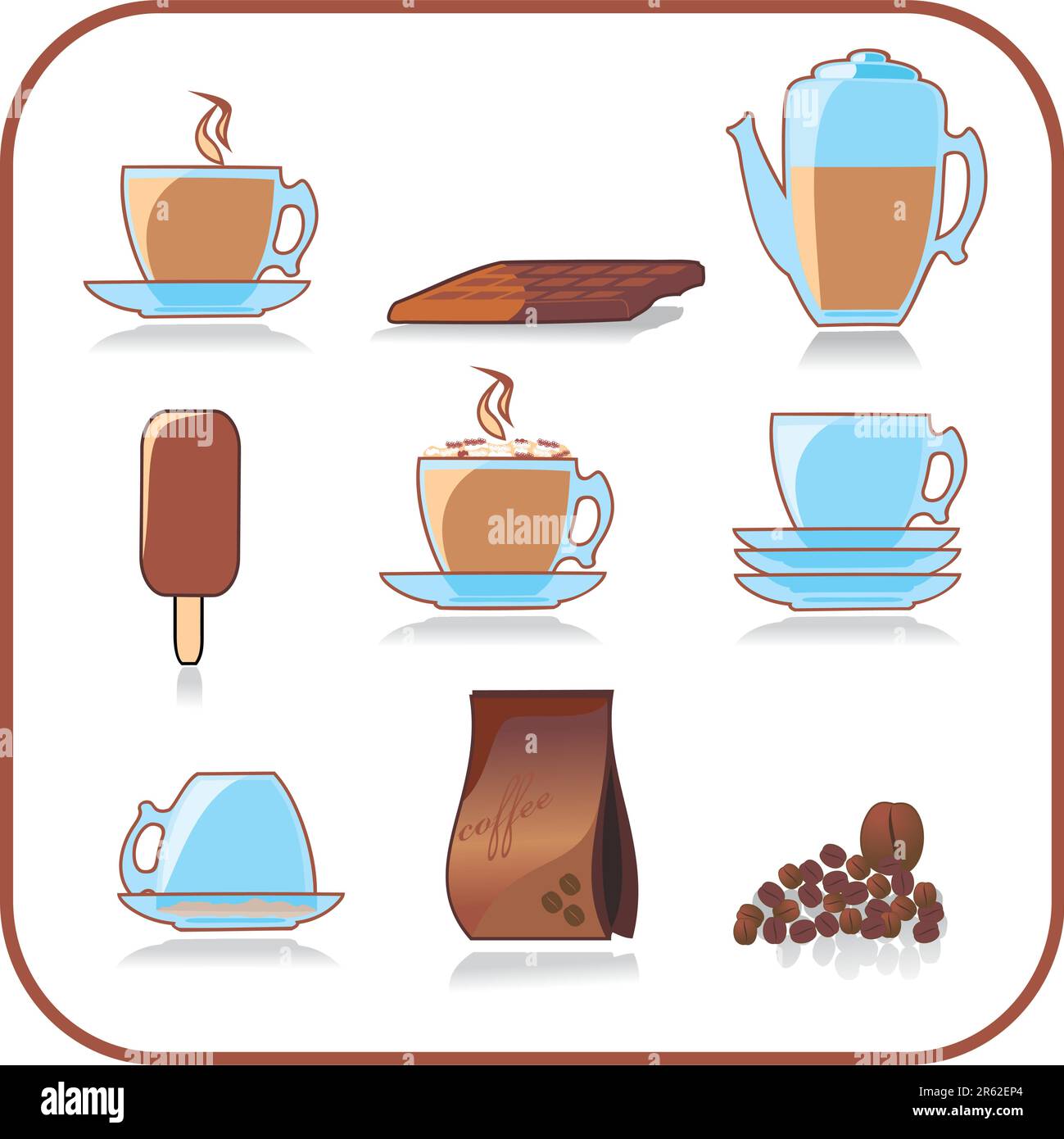 Ice cream cup coffee Stock Vector Images - Alamy