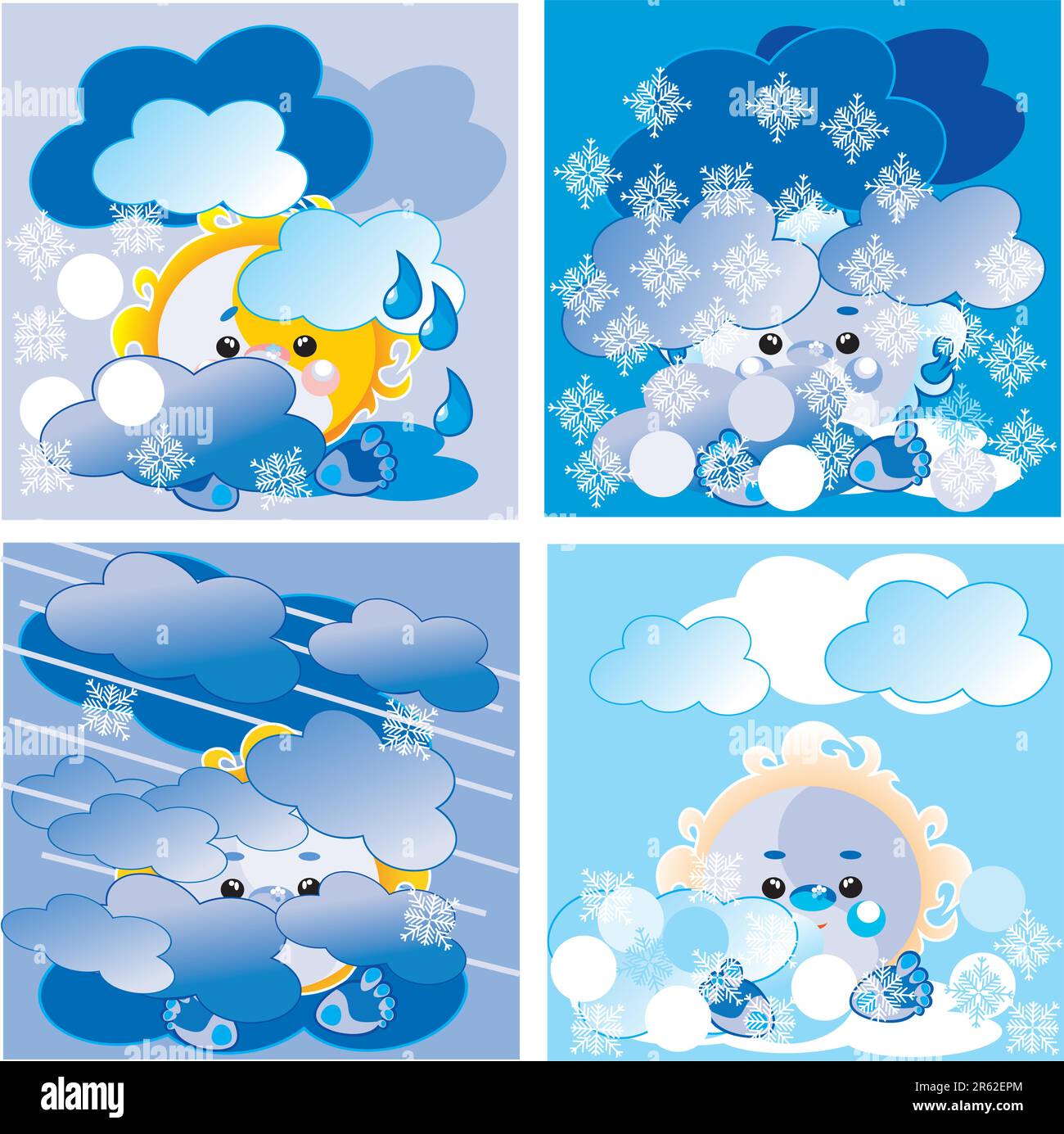 Cloudy winter weather Stock Vector Images - Alamy