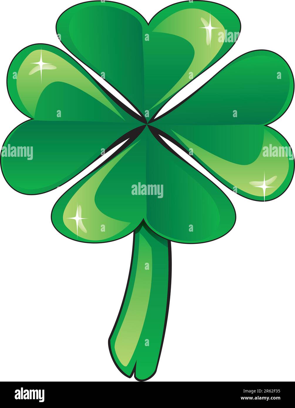 Vector illustration four leaf hi-res stock photography and images - Alamy