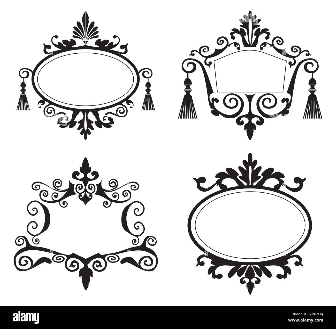 Decorative frames on white background, saved in formats EPS ver 8 and ...