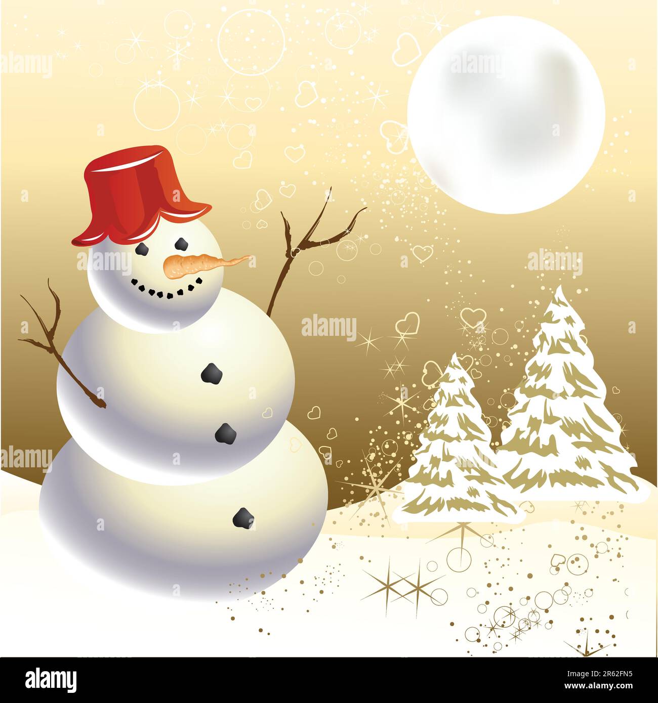 Snowman love Stock Vector Images - Alamy