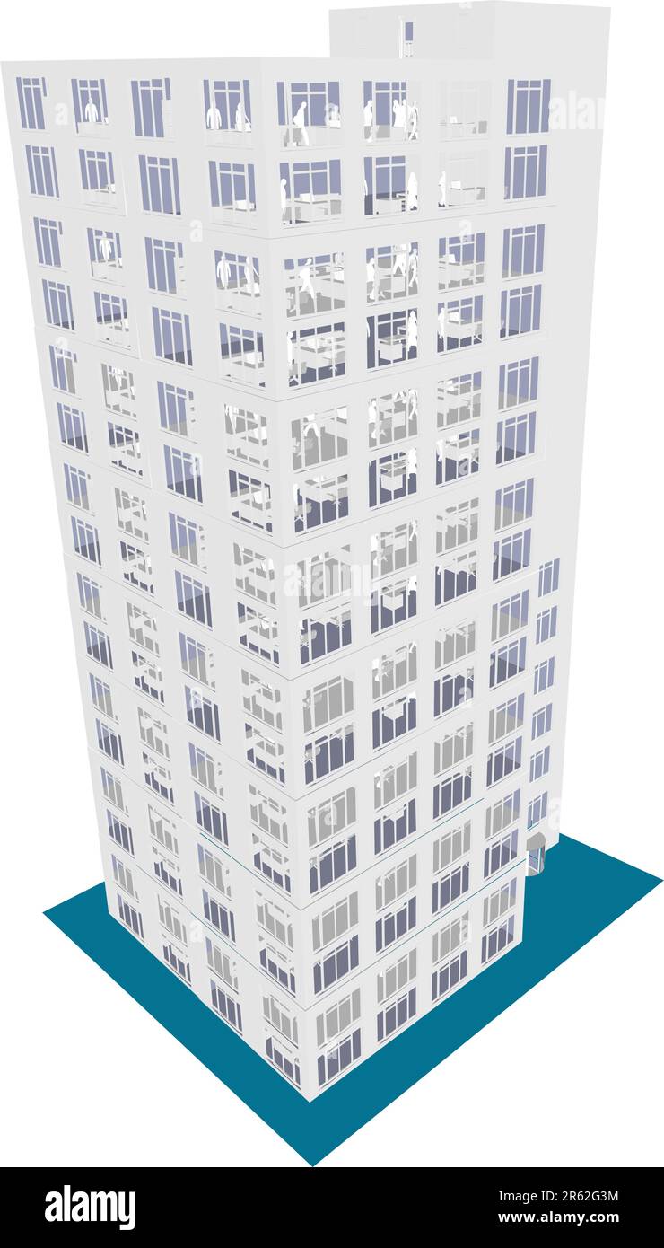 Architect's Home / Office in vector format. Every feature of each ...