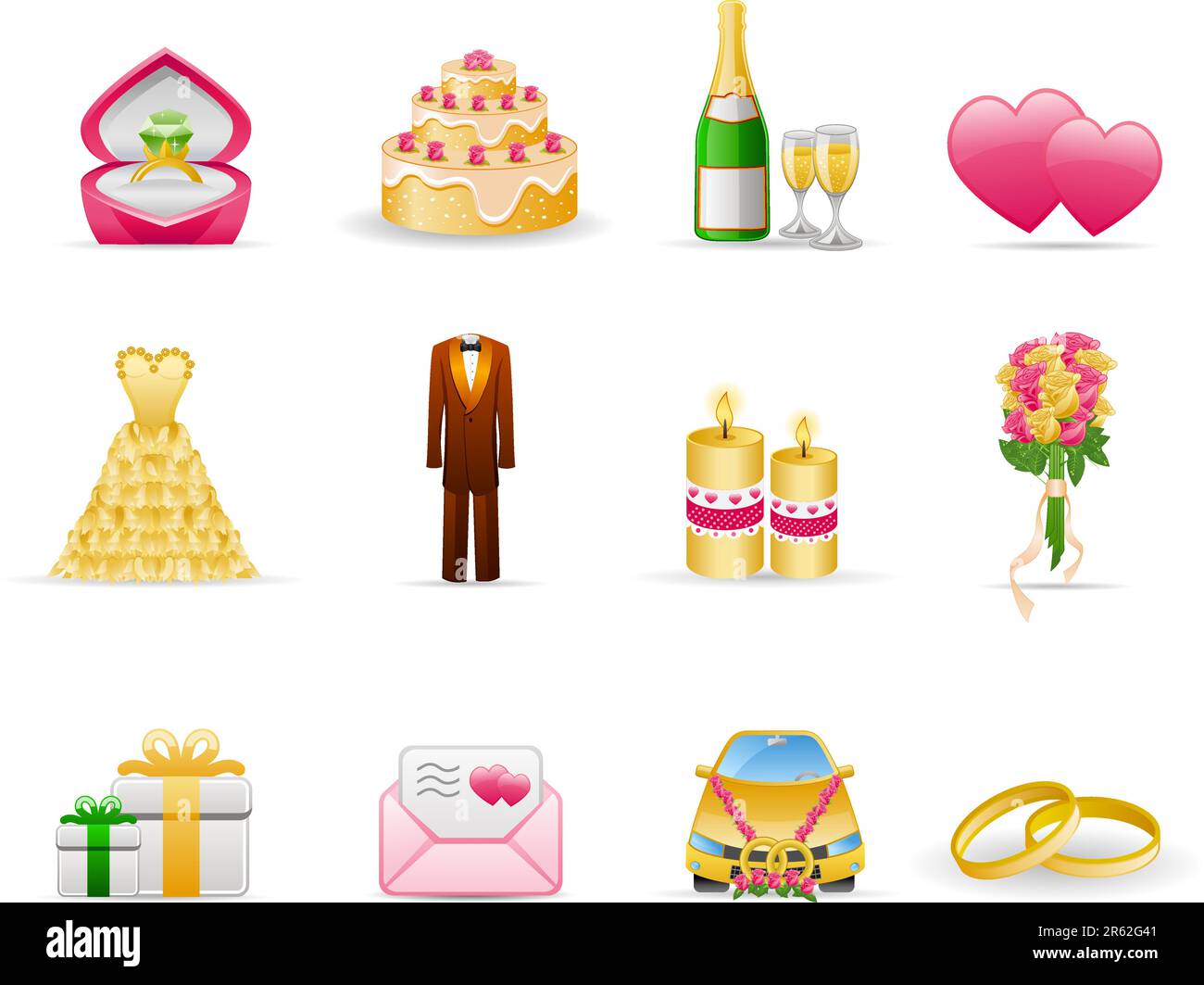 Wedding (Marriage) icon set Stock Vector Image & Art - Alamy