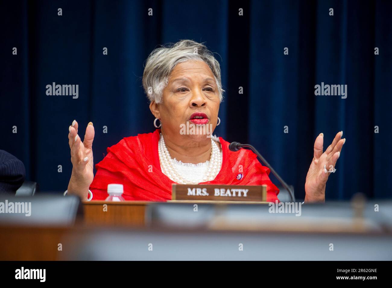 United States Representative Joyce Beatty (Democrat of Ohio) questions ...