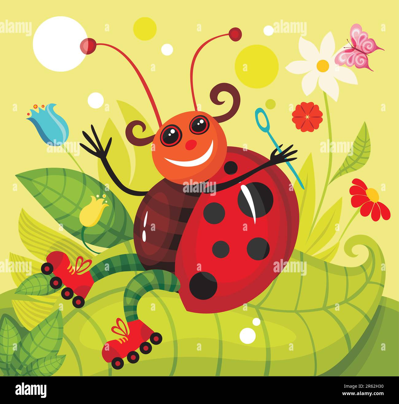 vector illustration of a funny bug Stock Vector Image & Art - Alamy
