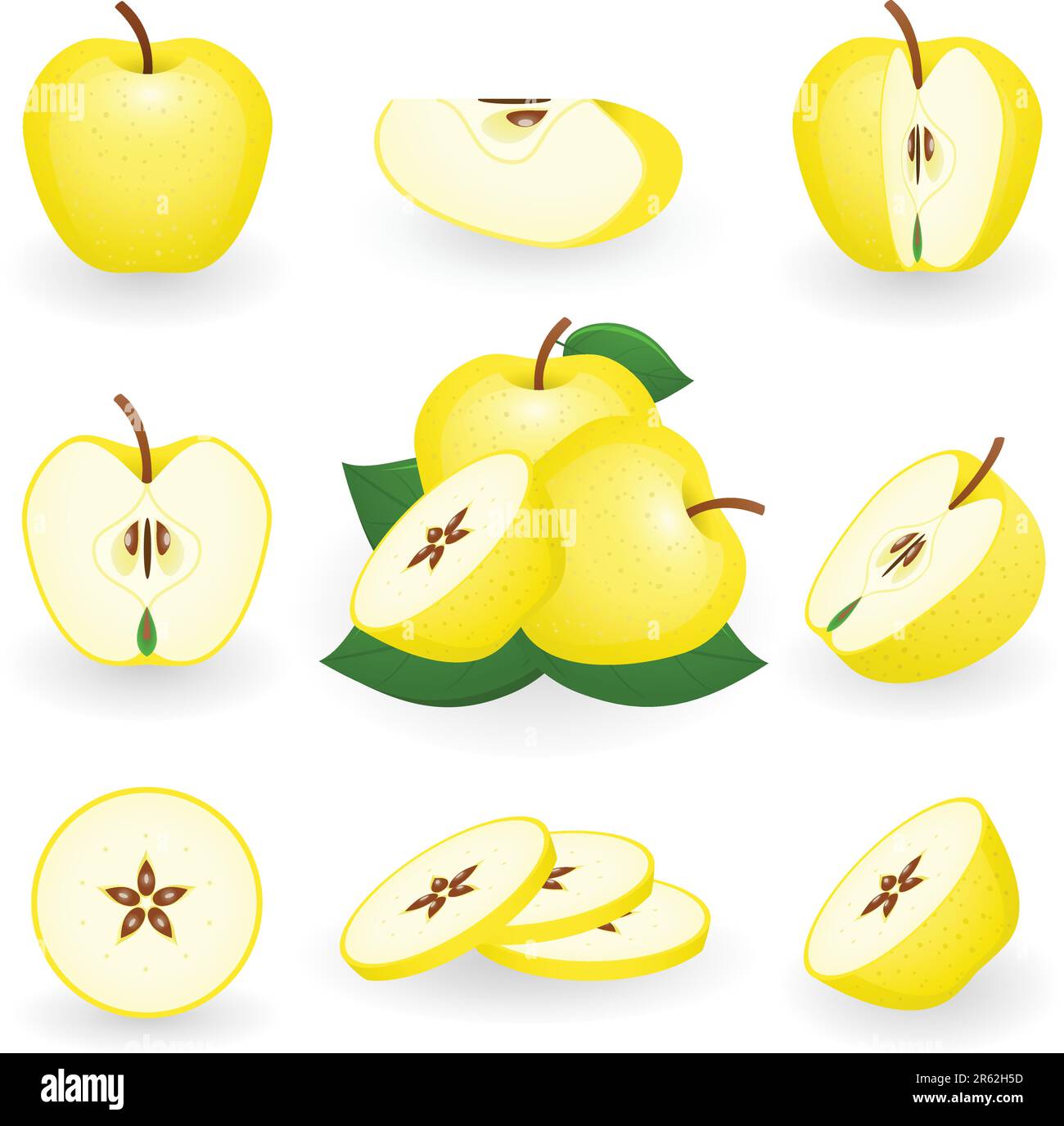 Vector illustration of golden apple Stock Vector Image & Art - Alamy