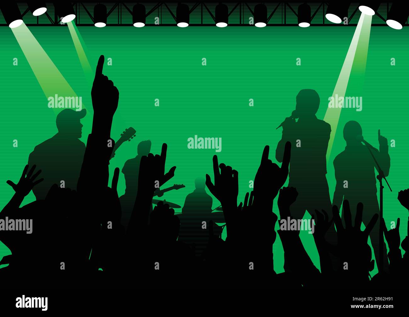 Rock band stage Stock Vector Images - Alamy