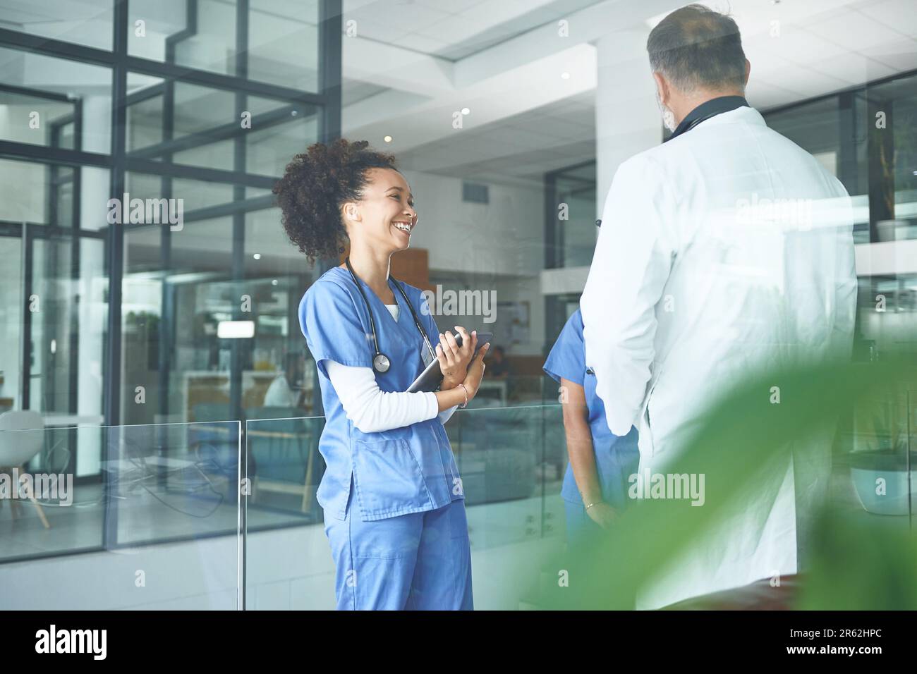 Happy coworkers nurses hi-res stock photography and images - Alamy