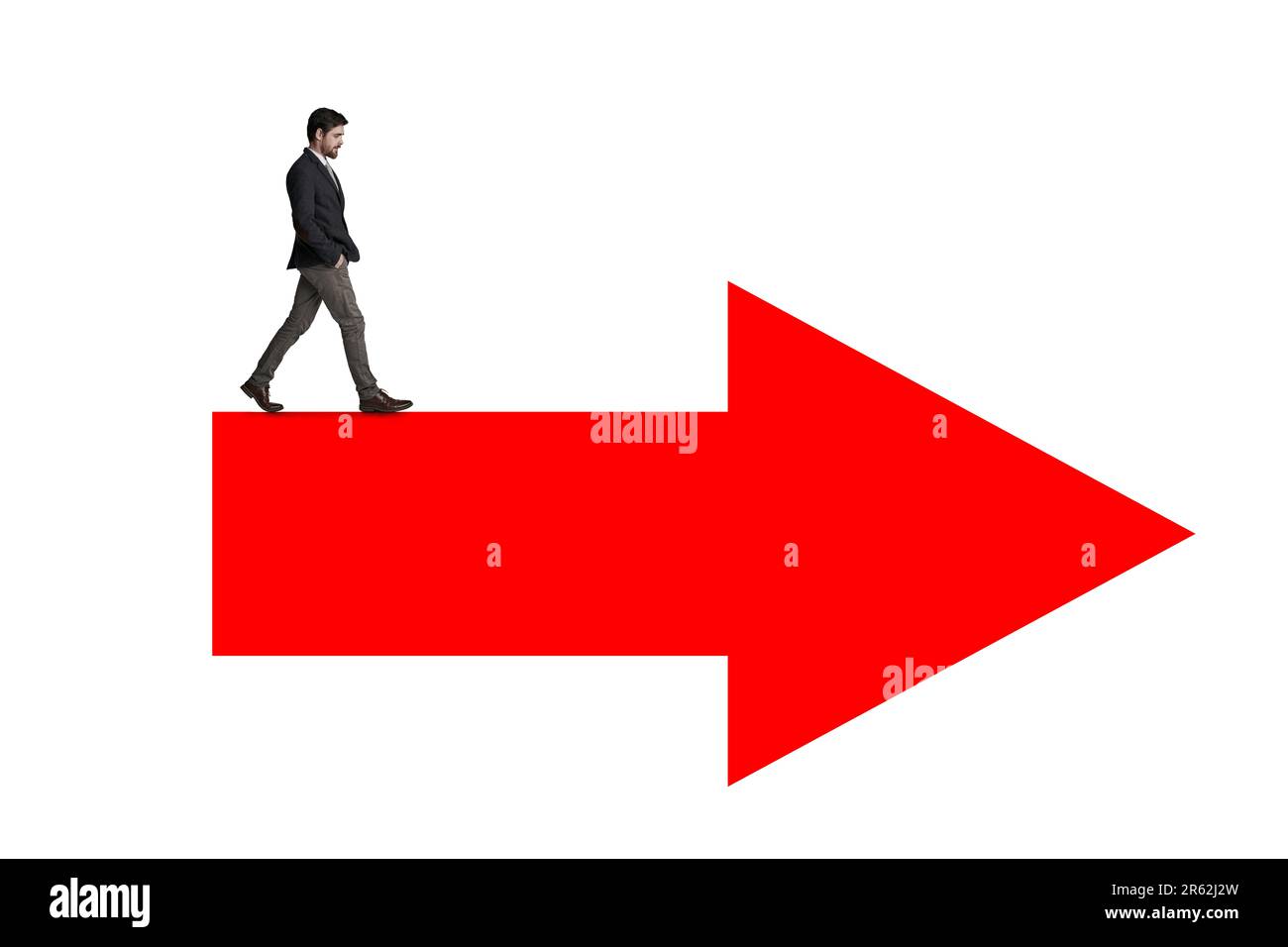 Choose the right way, not the easy way. a businessman waking across a ...