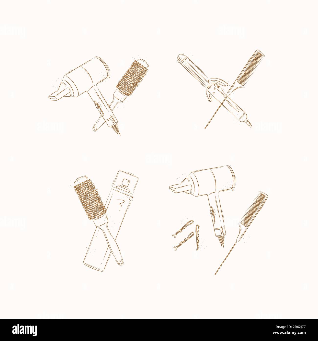 Barber shop scissors comb drawing hi-res stock photography and images ...