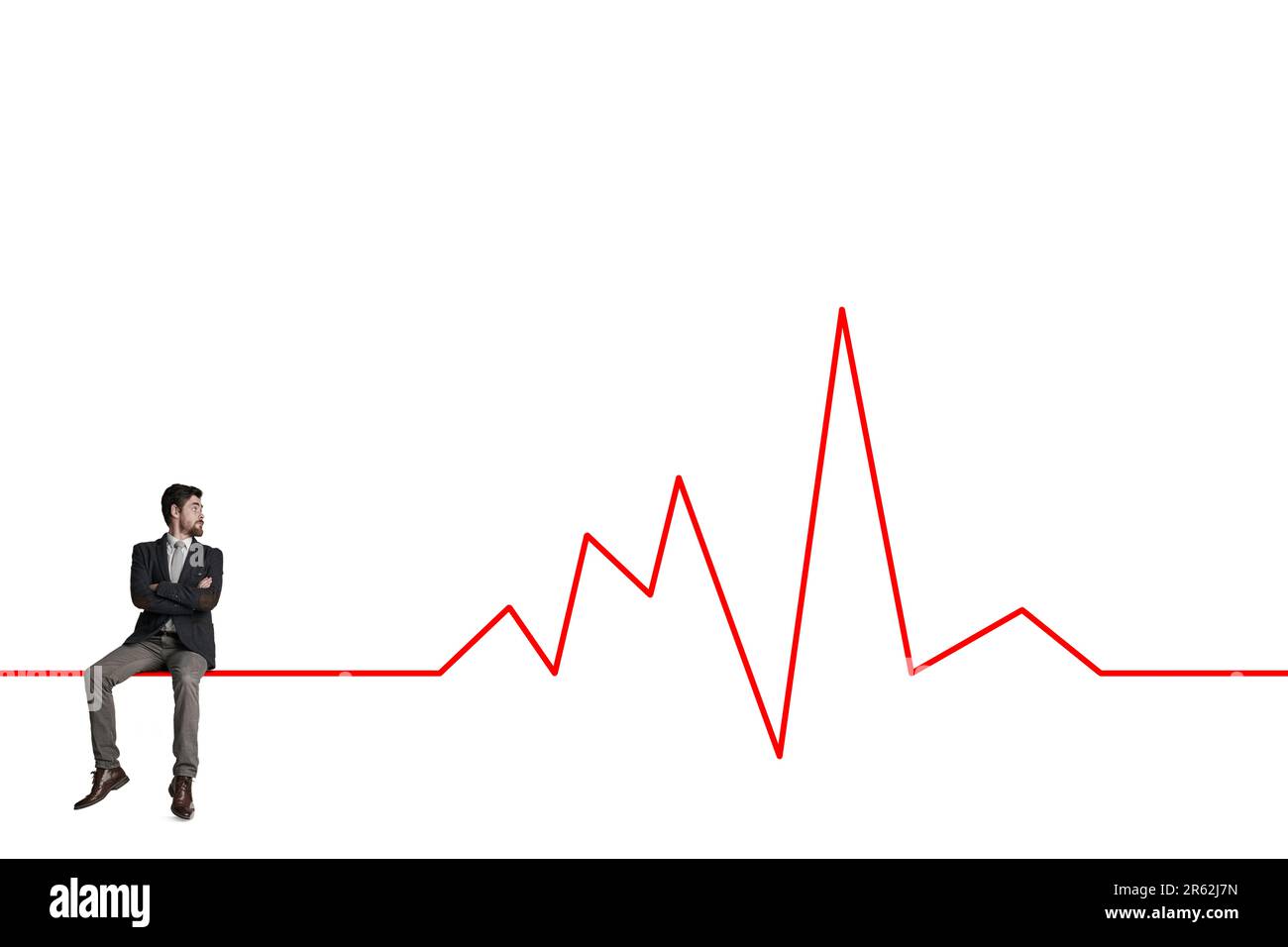 Vigilance is key in a volatile stock market. a businessman looking ...