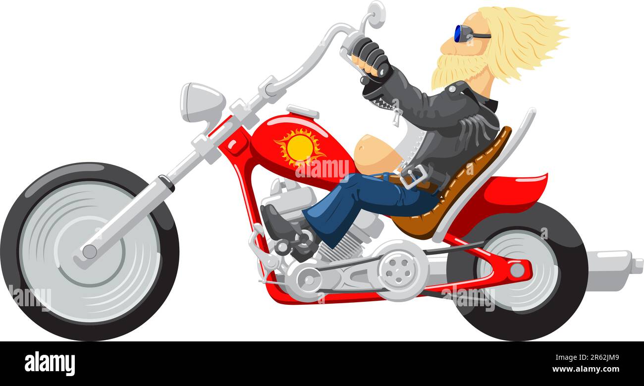 Blonde red motorcycle Stock Vector Images - Alamy