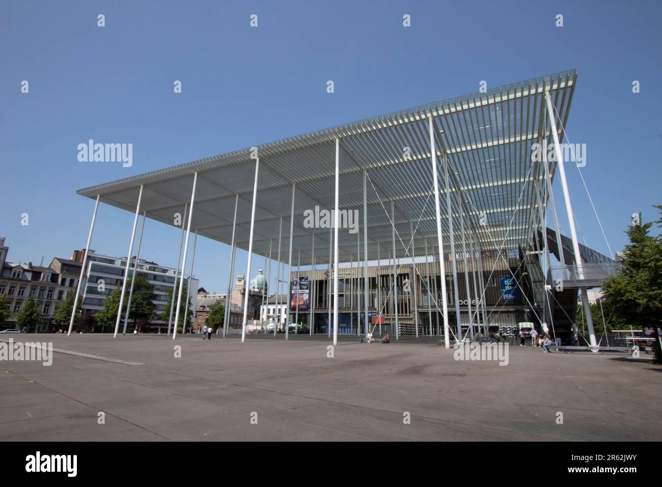 The exterior of the Stadsschouwburg Antwerpen a theatre building on the ...
