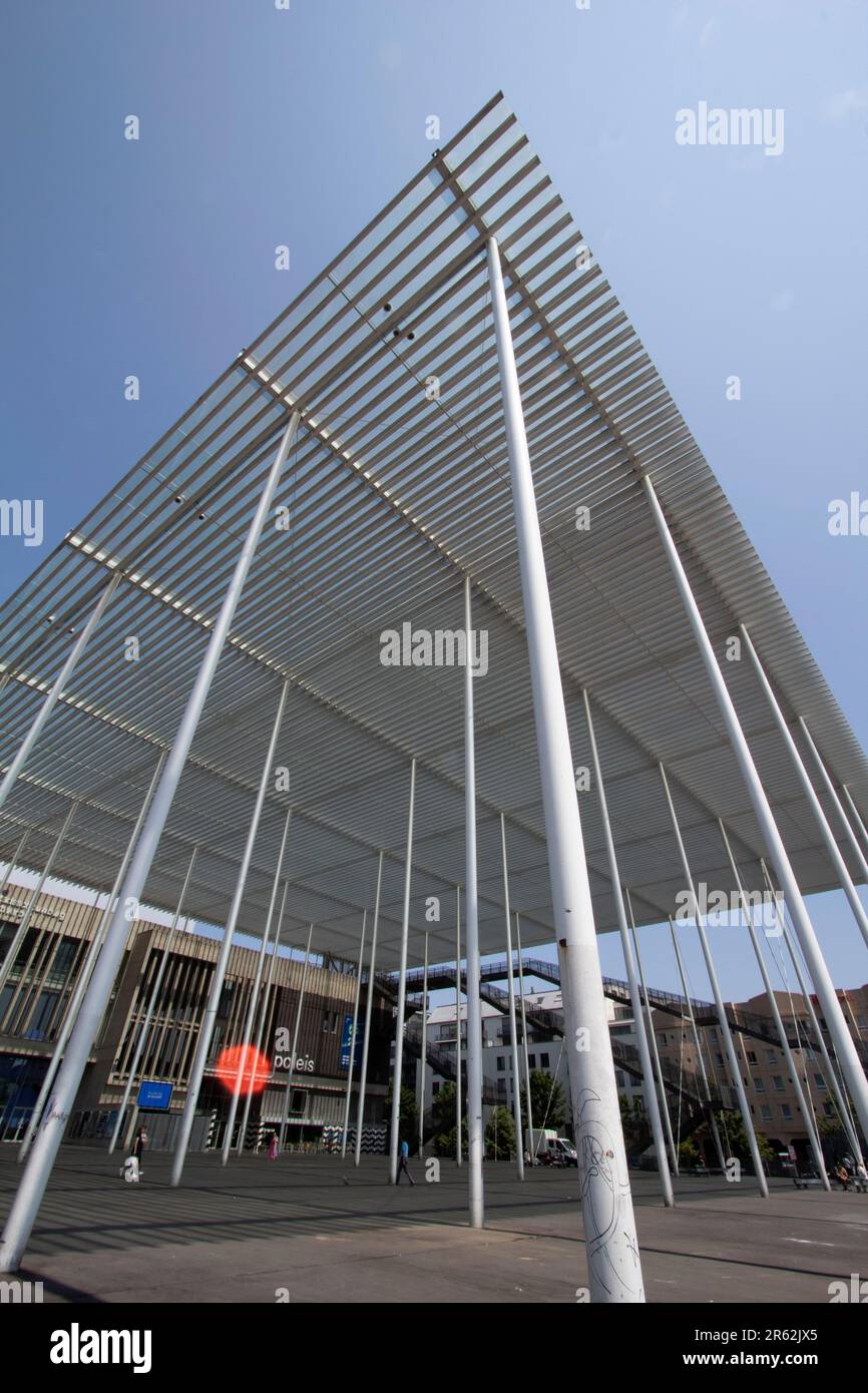 The exterior of the Stadsschouwburg Antwerpen a theatre building on the ...