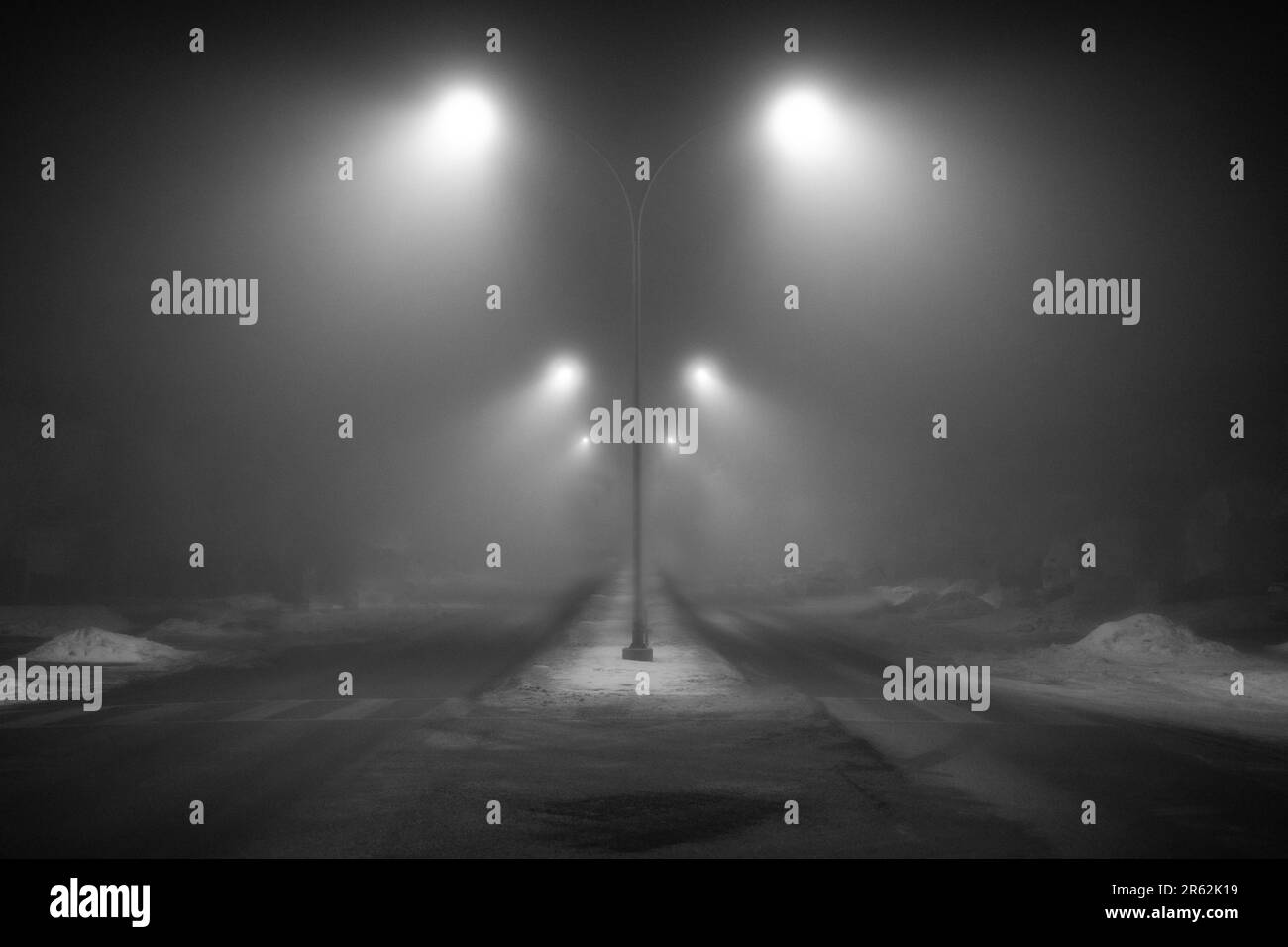 Slushy snow road Black and White Stock Photos & Images - Alamy