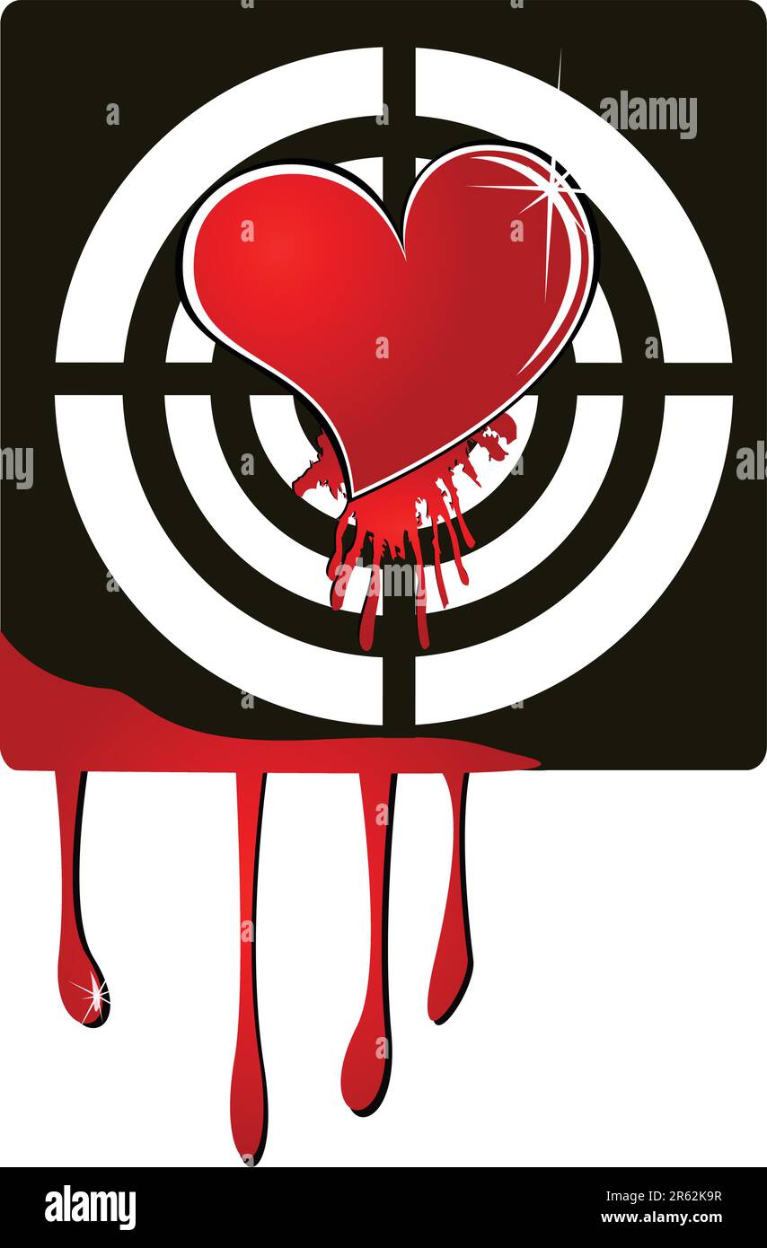 vector target heart EPS 8 Stock Vector Image & Art - Alamy