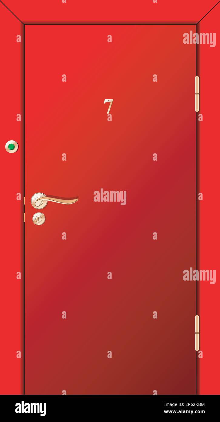 Door with picture Stock Vector Images - Alamy