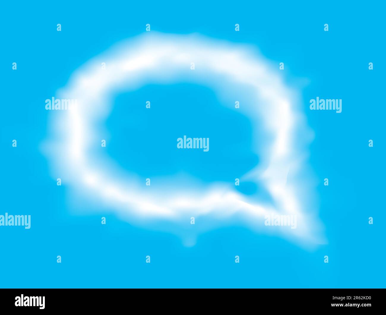 cloud dialog box in blue sky Stock Vector Image & Art - Alamy