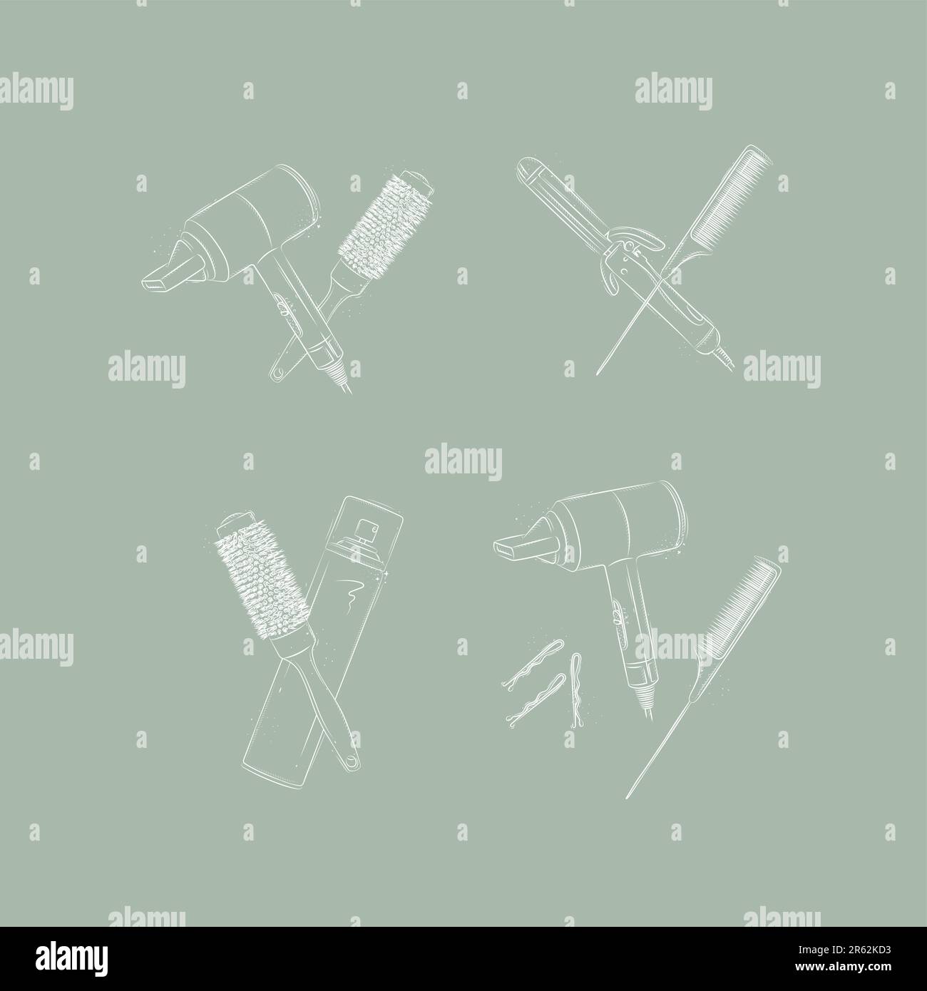 Hair dryer styling on Stock Vector Images - Alamy